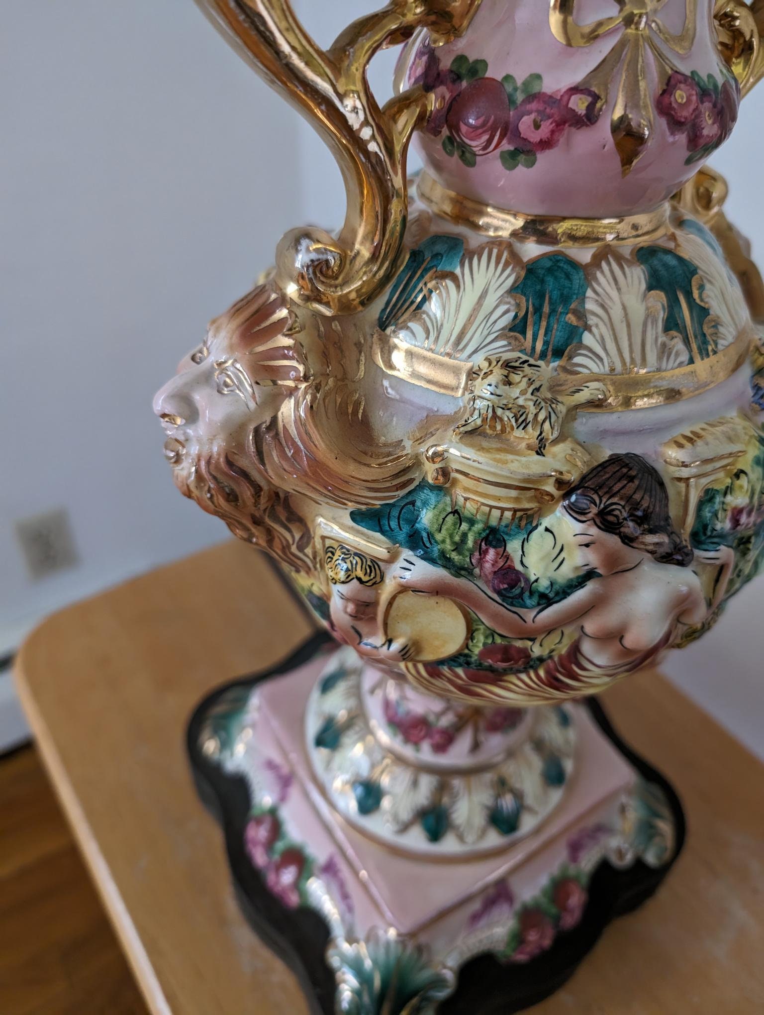 Antique Capodimonte Porcelain Lamp - Etsy