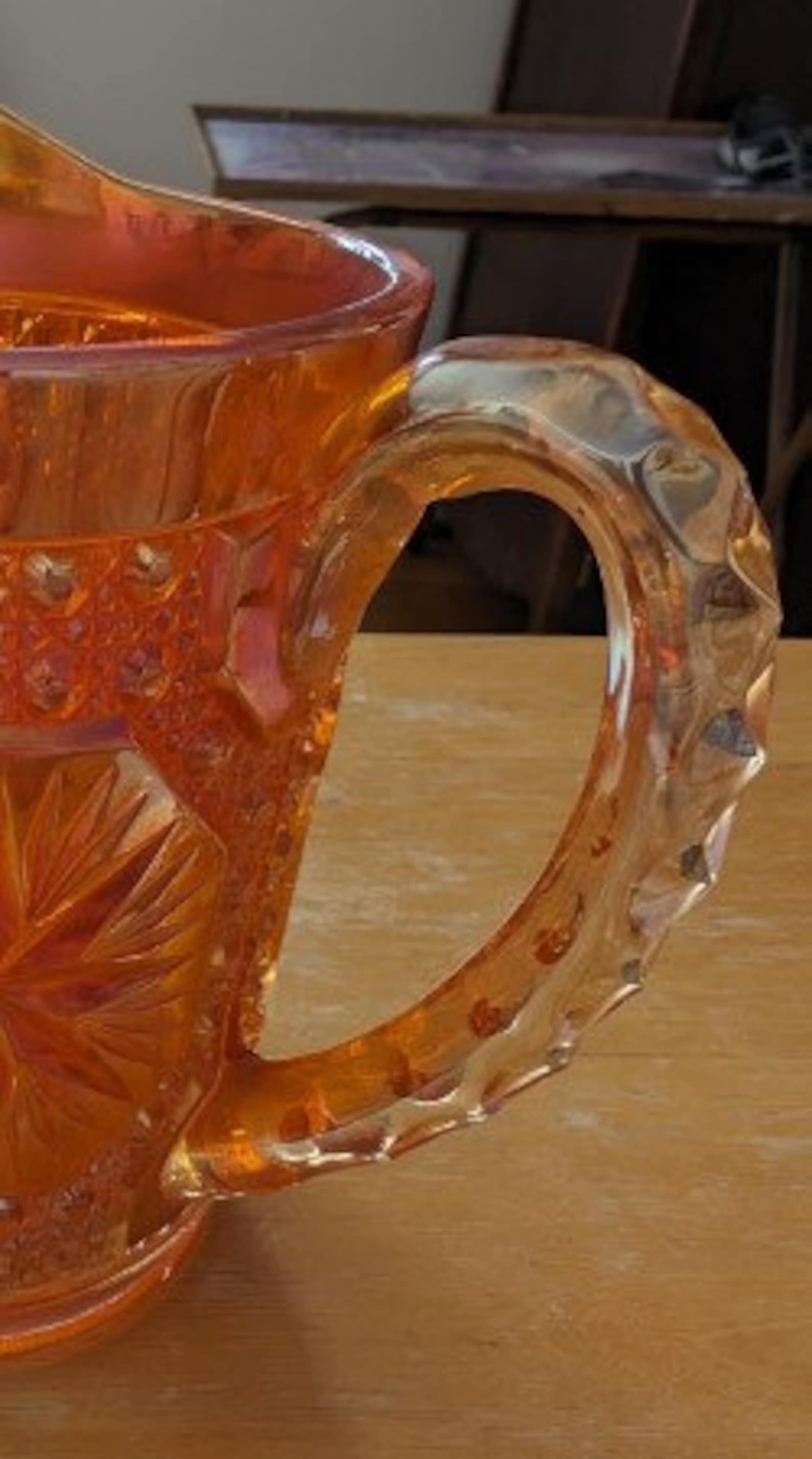 Vintage Imperial Marigold Carnival Glass Pitcher - Etsy