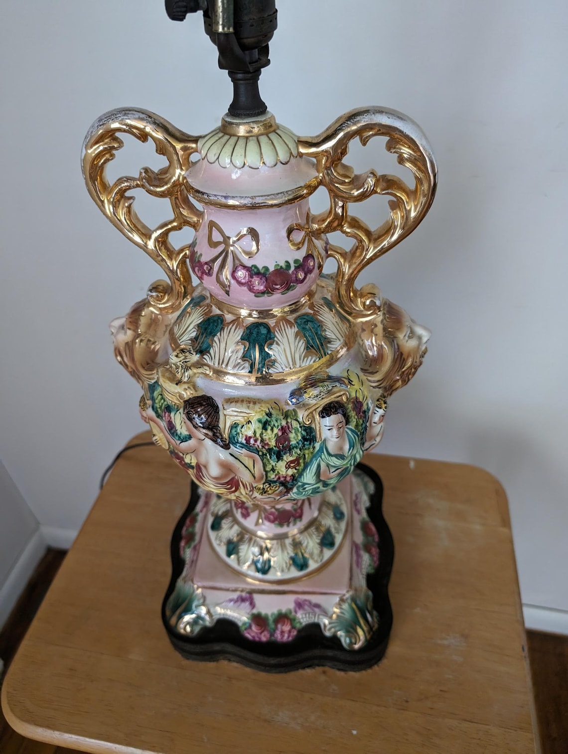 Antique Capodimonte Porcelain Lamp - Etsy
