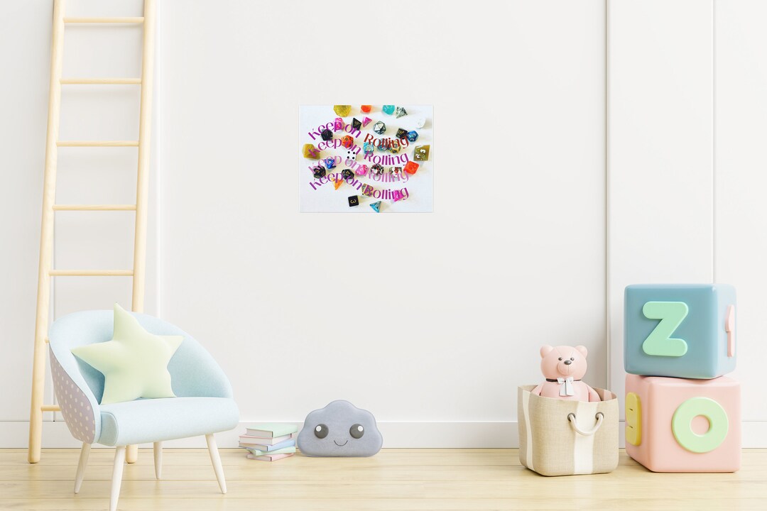 Keep on Rolling: Colorful Dice Canvas Wall Art - Etsy