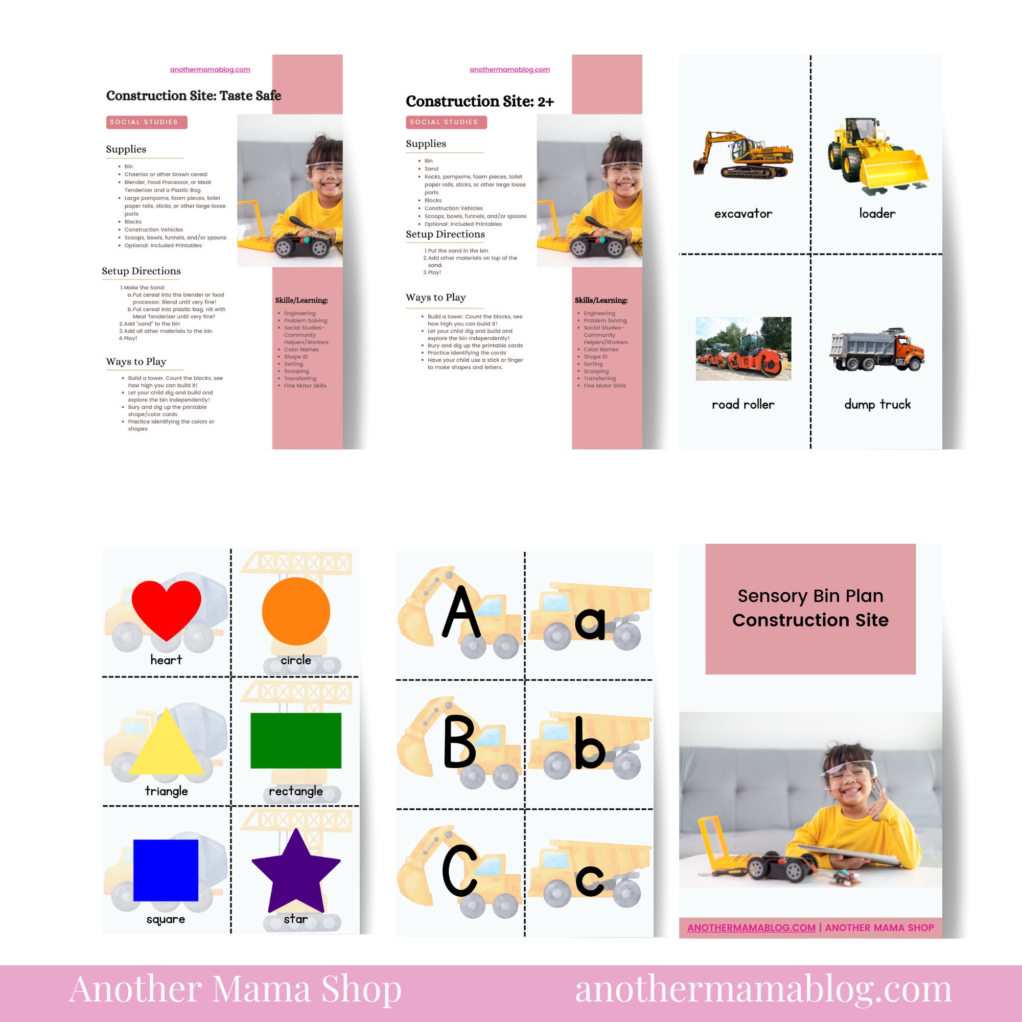 Construction Site Sensory Bin, Community Helpers Sensory Activity ...