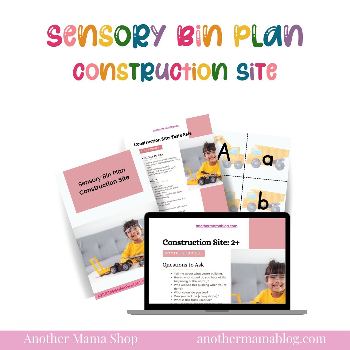 Construction Site Sensory Bin, Community Helpers Sensory Activity ...
