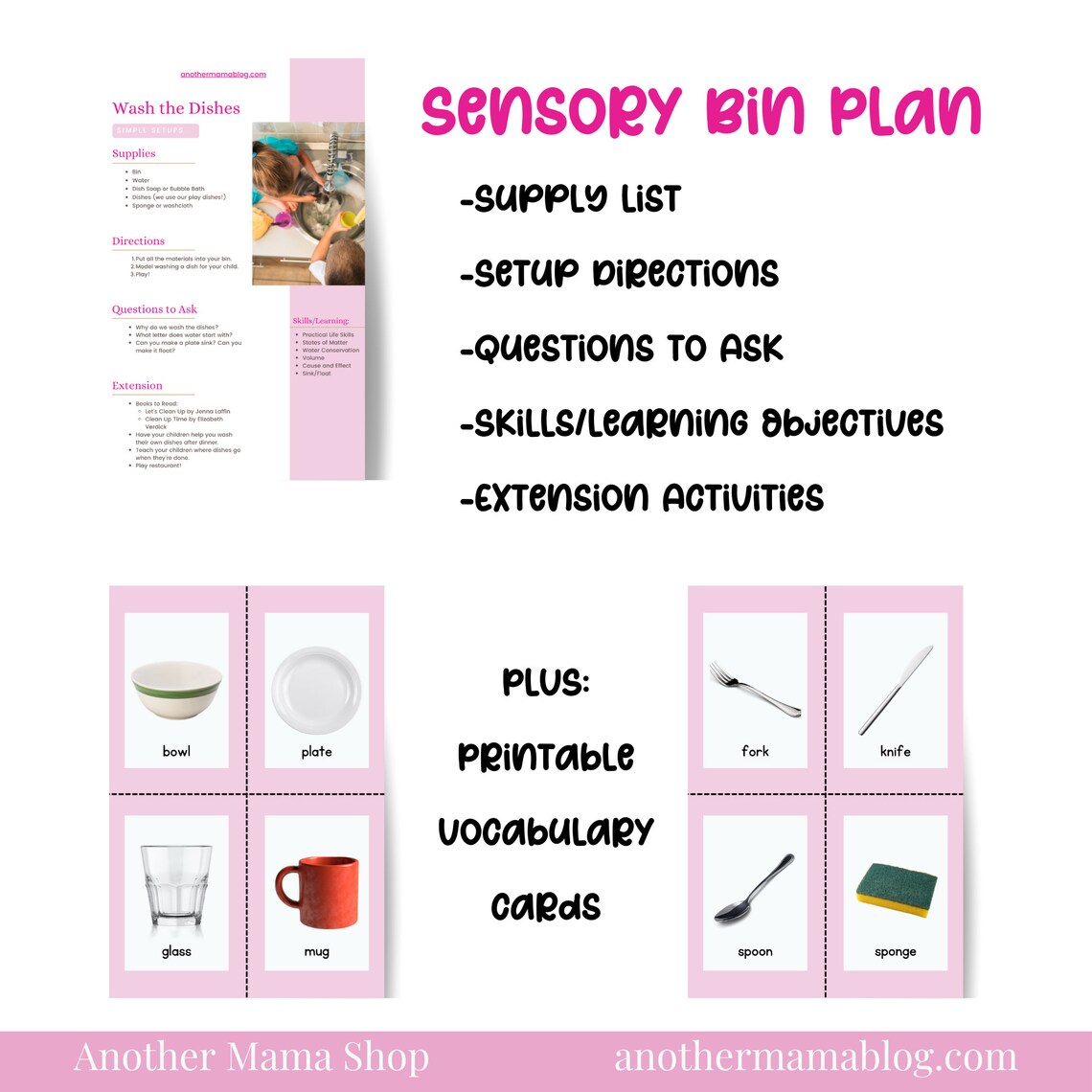 Wash the Dishes Sensory Bin, Simple Setup Sensory Activity, Montessori ...