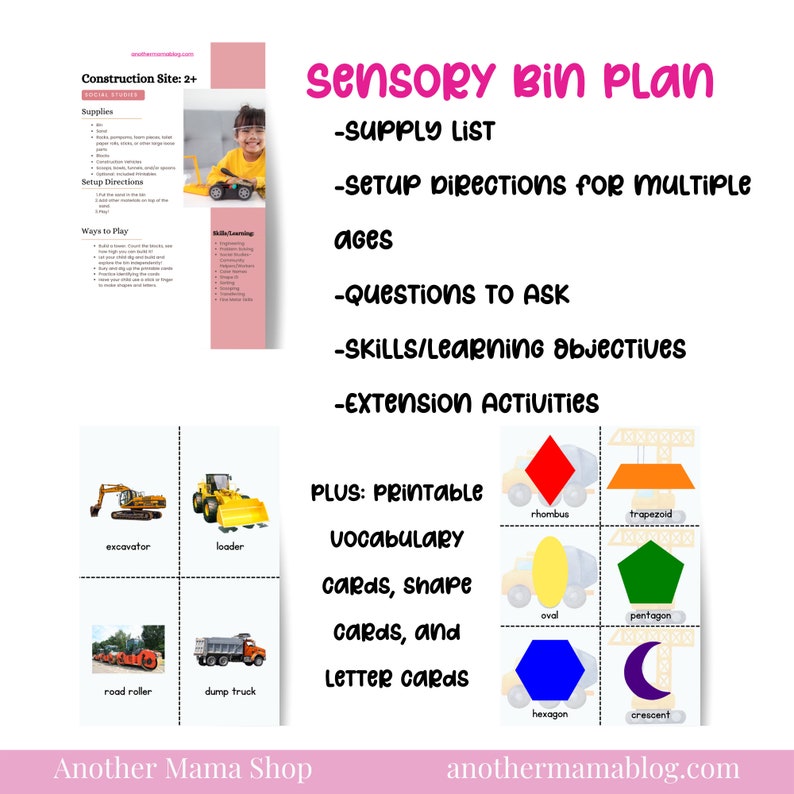 Construction Site Sensory Bin, Community Helpers Sensory Activity ...