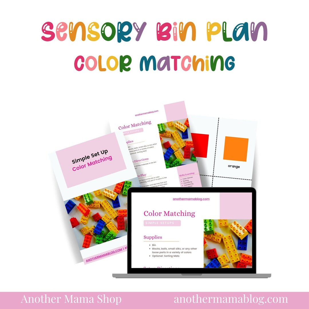 Color Matching Sensory Bin, Simple Setup Sensory Activity, Arts and ...