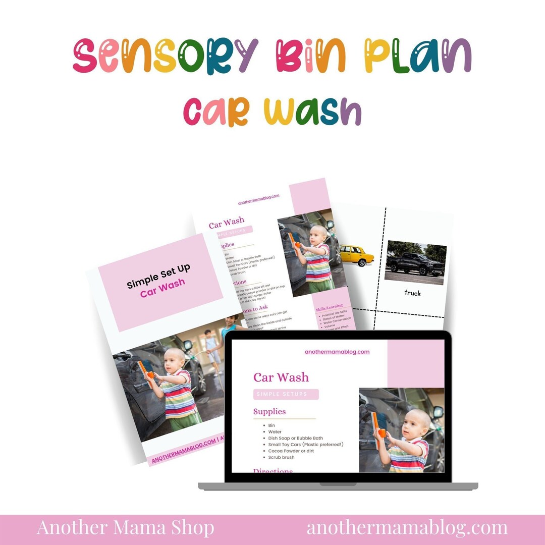 Car Wash Sensory Bin, Simple Setup Sensory Activity, Montessori Life ...