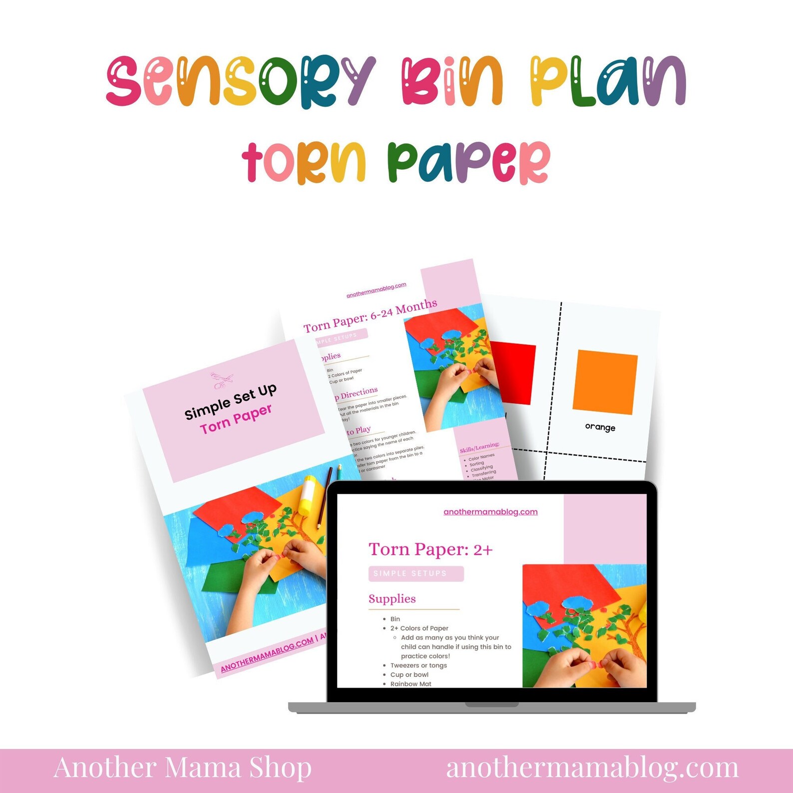 Torn Paper Sensory Bin, Simple Setup Sensory Activity, Learning and ...