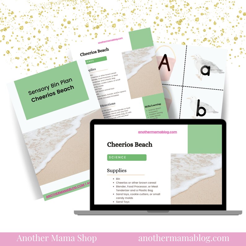 Cheerios Beach Sensory Bin, Oceans Science Sensory Activity, Summer ...