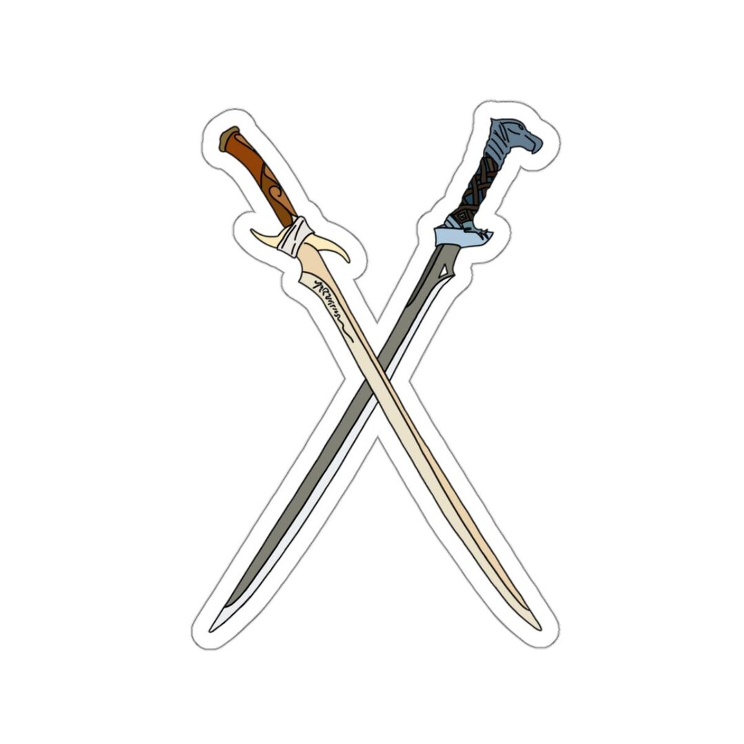 Crossed Fantasy Scimitars - Etsy