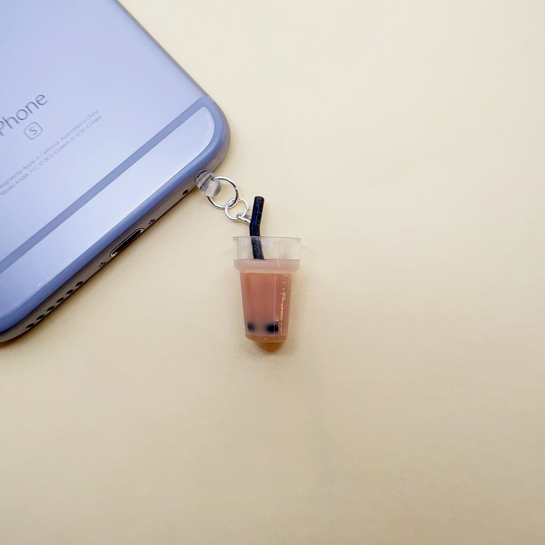 Cute Boba Phone Charm Kawaii Milk Tea Dust Plug Iced Coffee - Etsy
