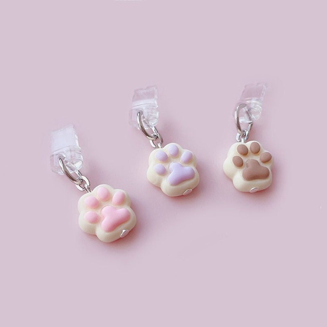 Purple/brown/pink Cat Claw Phone Charm Kawaii Pink Dog Claw - Etsy