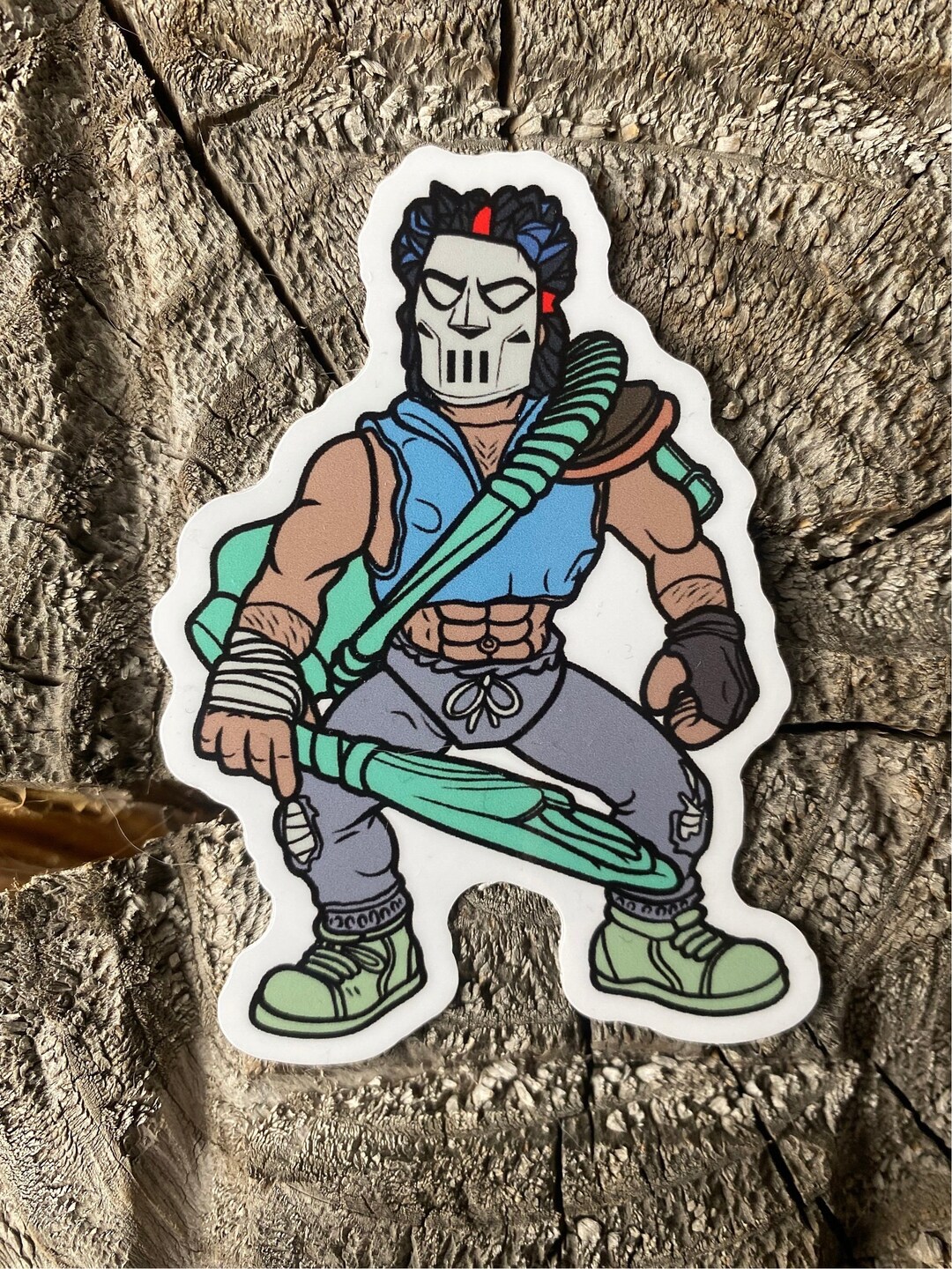 Hockey Mask Turtle Action Sticker - Etsy