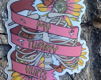 My Tummy Hurts Sticker - Etsy