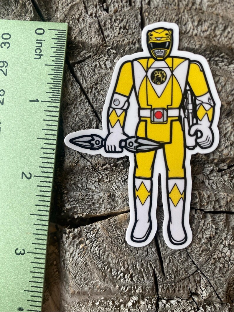 Yellow Ranger Action Sticker - Etsy