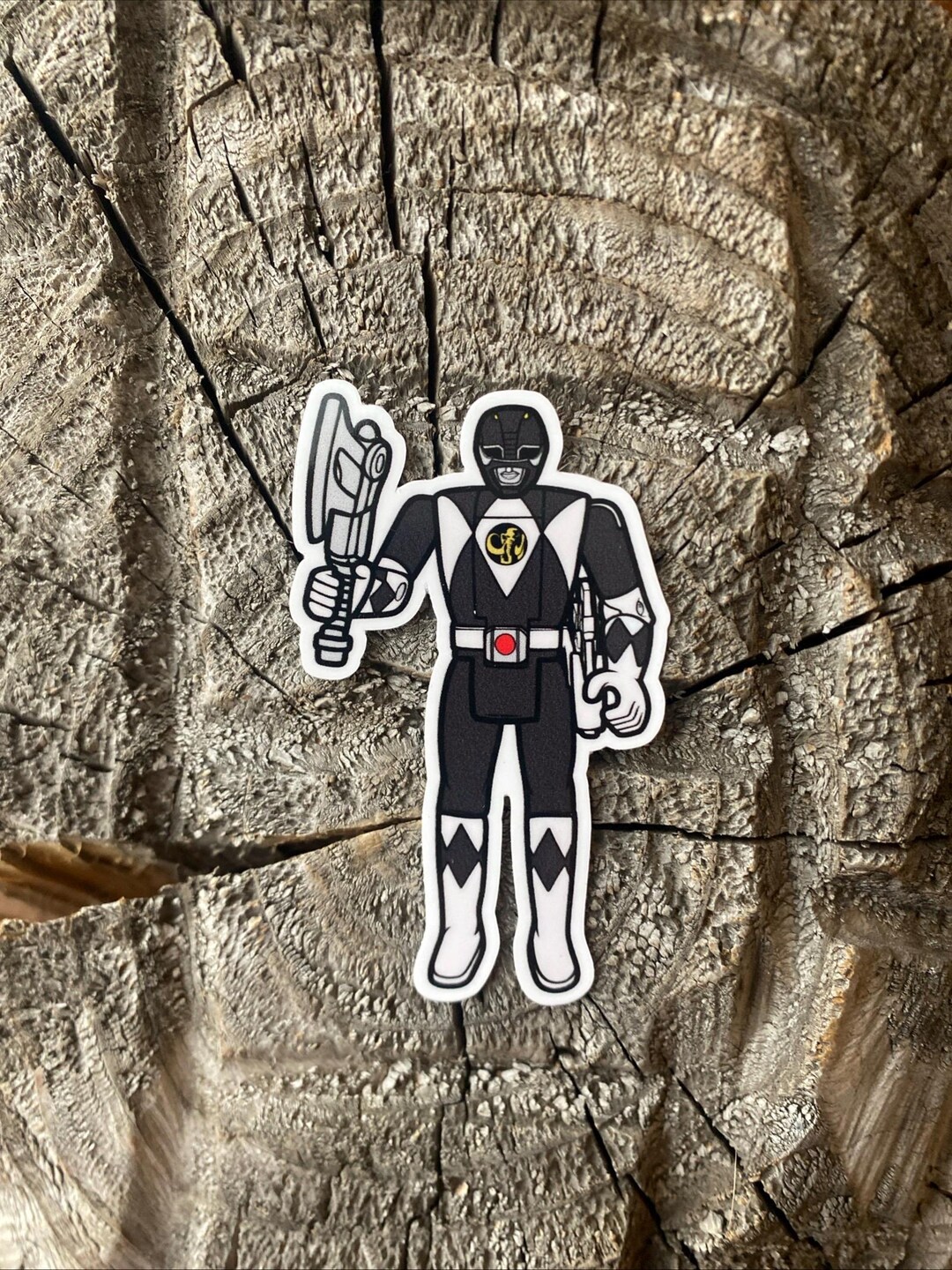 Black Ranger Action Sticker - Etsy