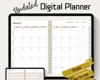 Undated Goodnotes Planner Monthly Digital Planner Goodnotes - Etsy