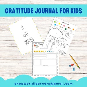 Kids Journal Affirmation and Coloring Pages - Etsy