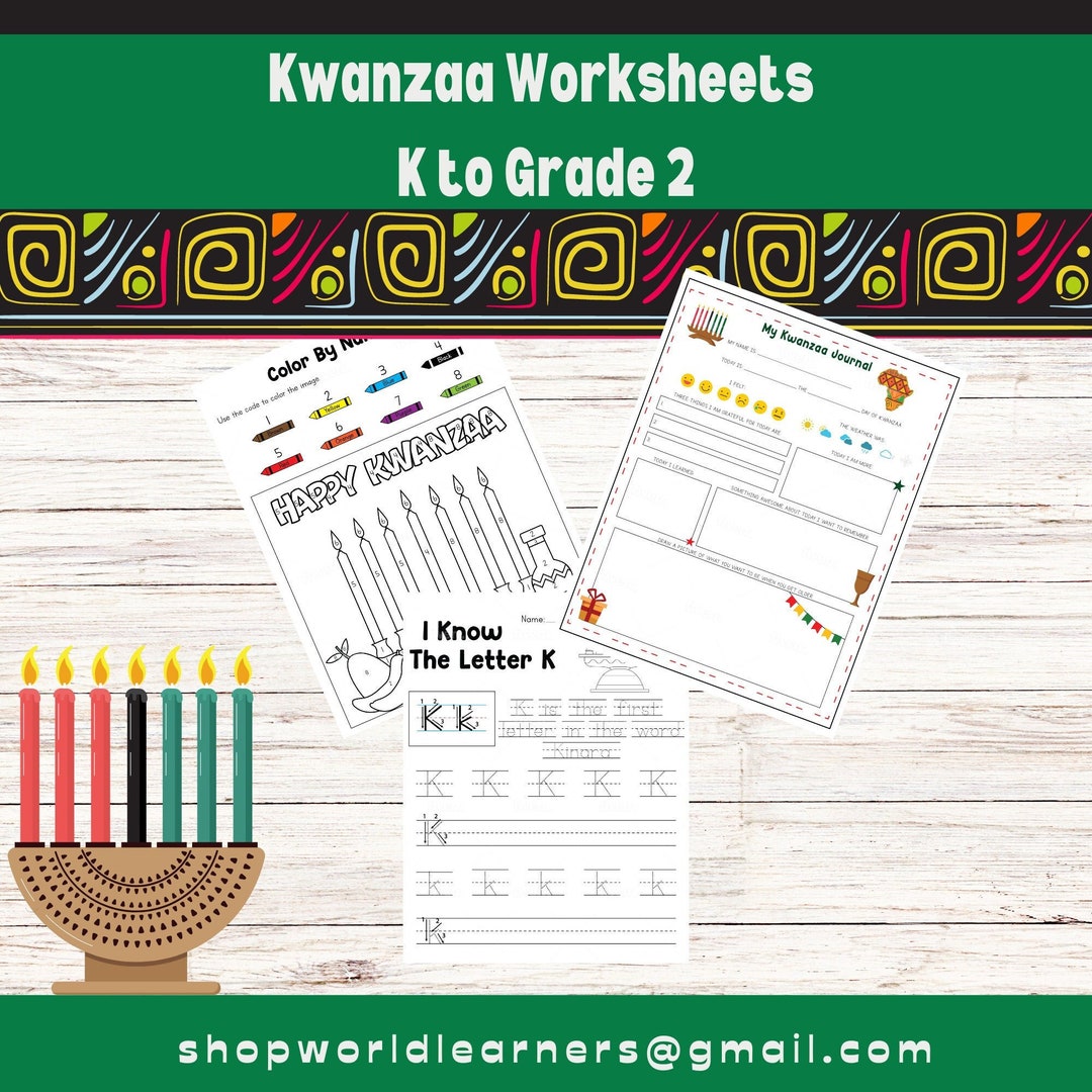 Kwanzaa Kindergarten to Grade 2 ELA and Math Bundle - Etsy