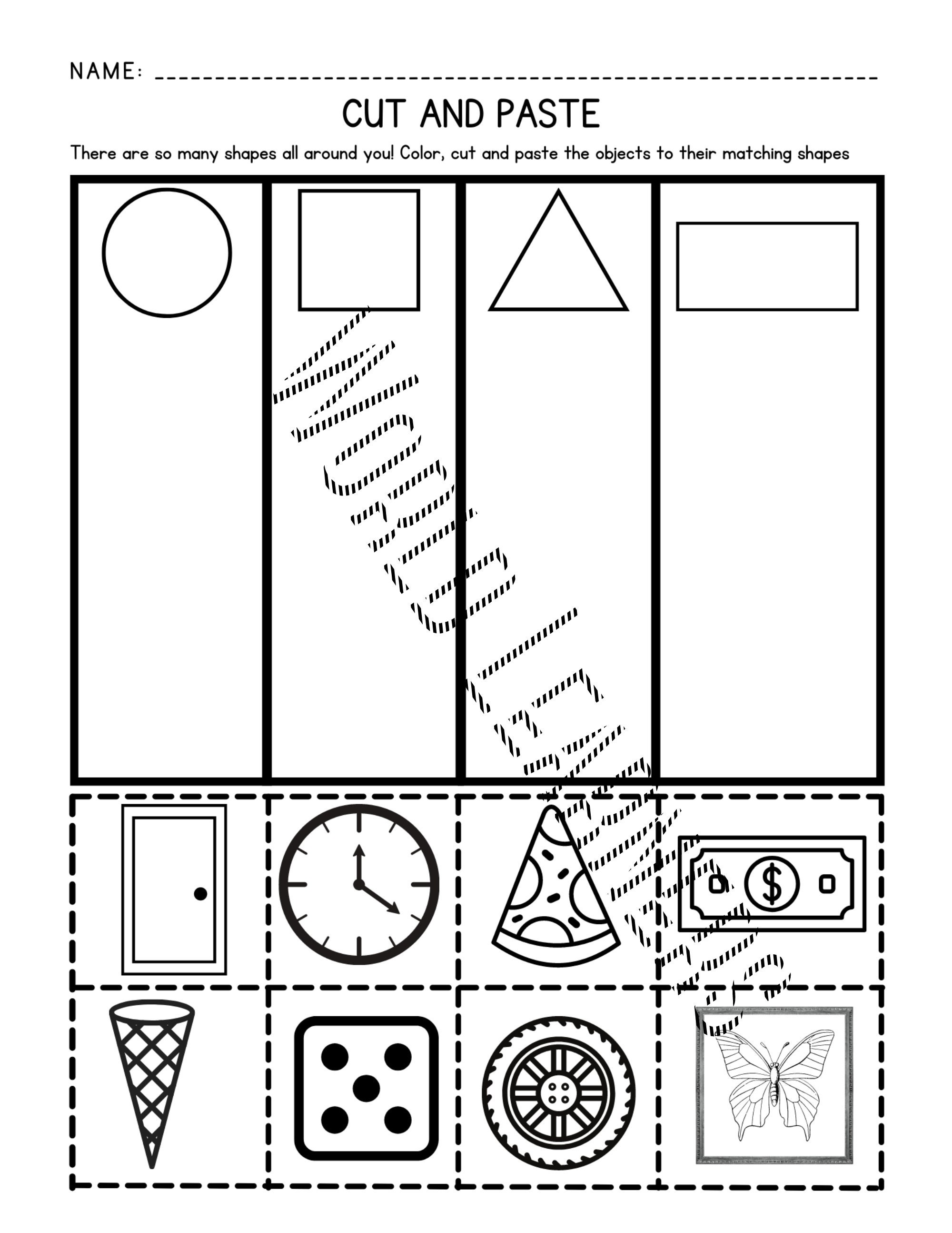 Downloadable Prek and K Shapes Worksheets - Etsy
