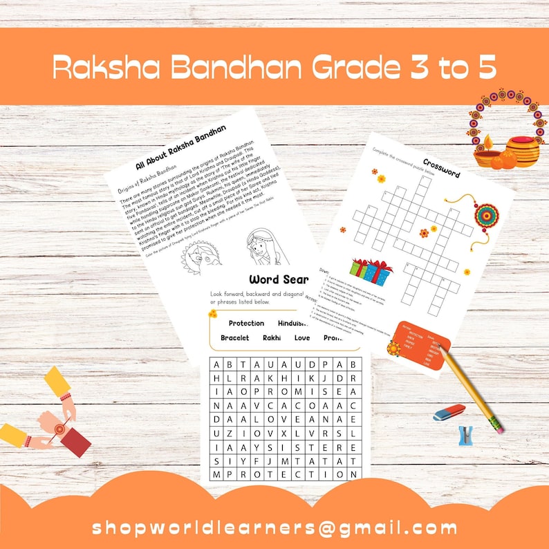 Raksha Bandhan -3rd to 5th Grade ELA and Math Bundle - Etsy