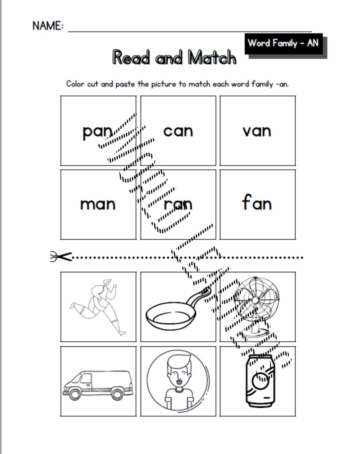 21 Printable CVC Worksheets. Prek and Kindergarten- Reading and Writing ...