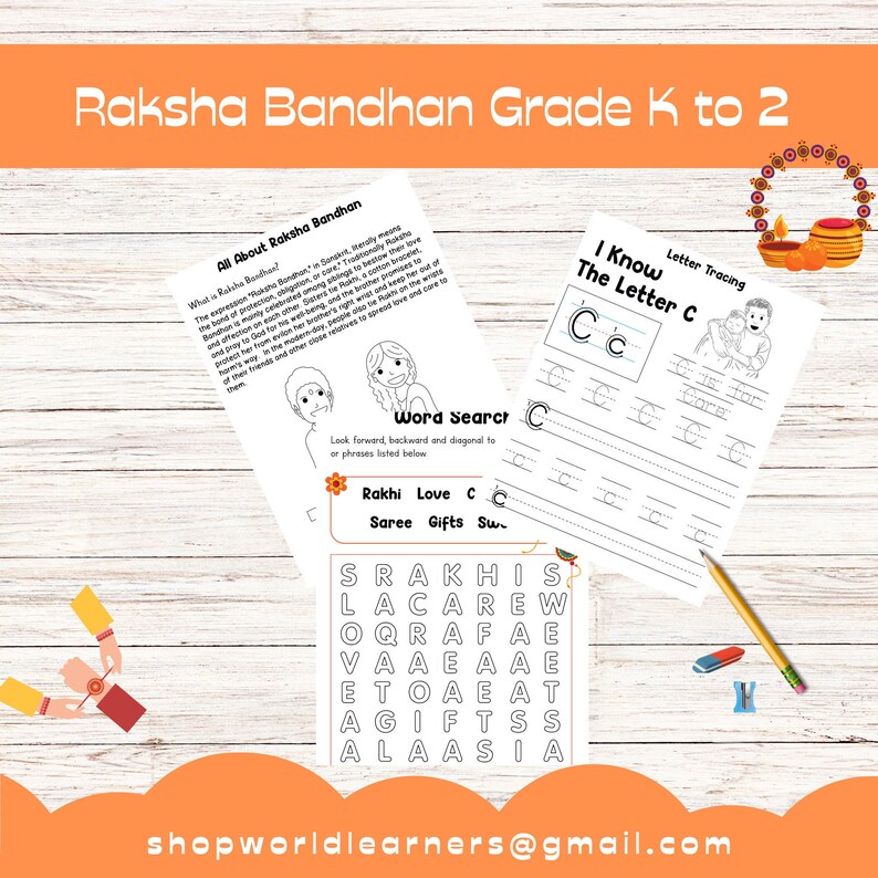 Raksha Bandhan -K to 2nd Grade ELA and Math Bundle - Etsy