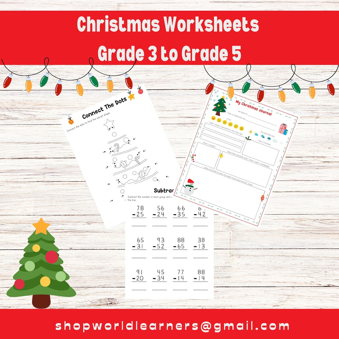 Christmas Grade 3 to Grade 5 ELA and Math Bundle - Etsy