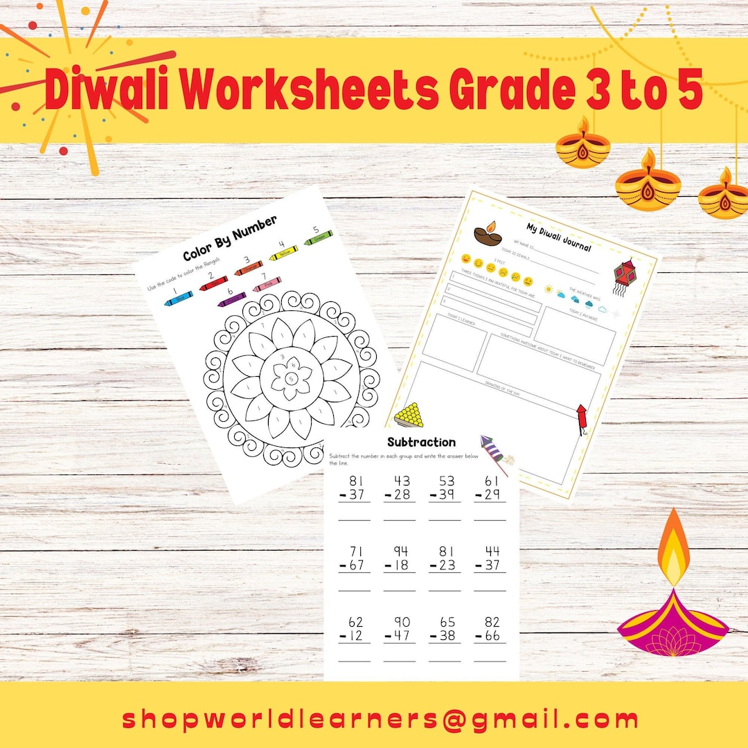 Diwali Grade 3 to Grade 5 ELA and Math Bundle - Etsy