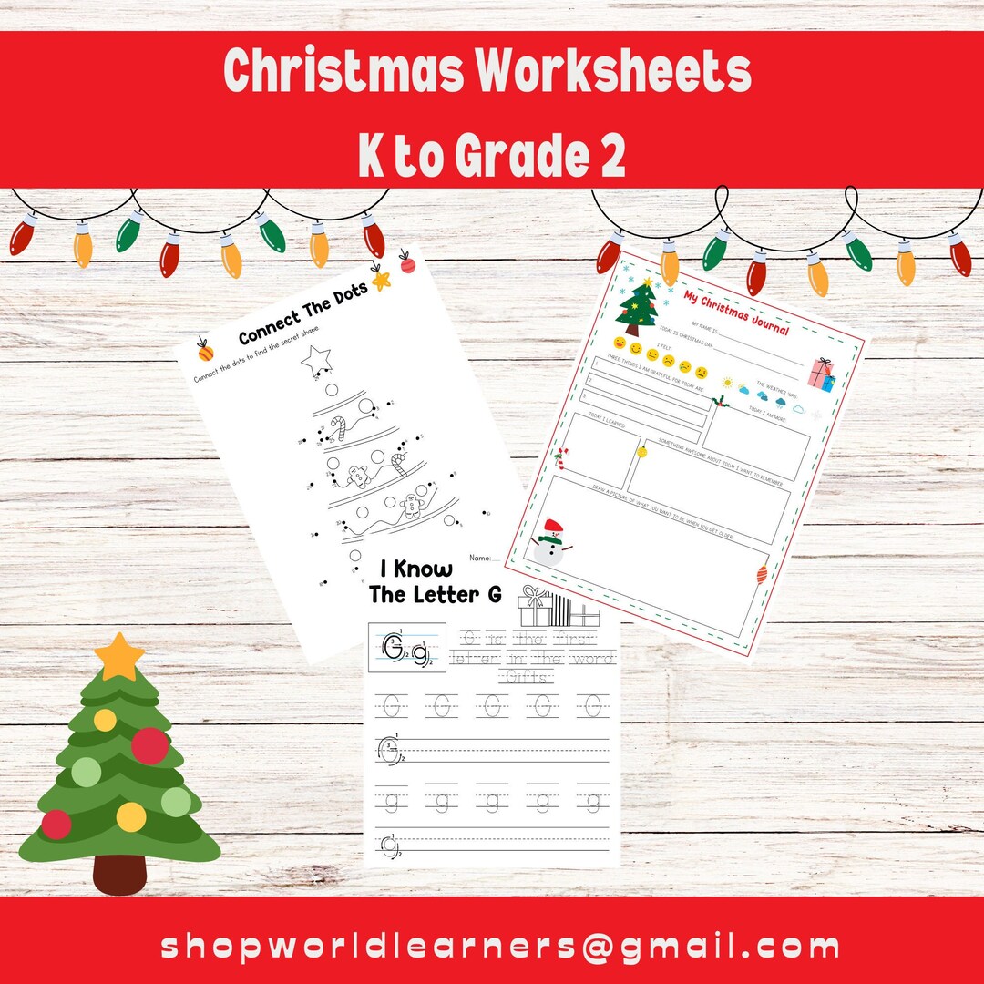 Christmas Kindergarten to Grade 2 ELA and Math Bundle - Etsy