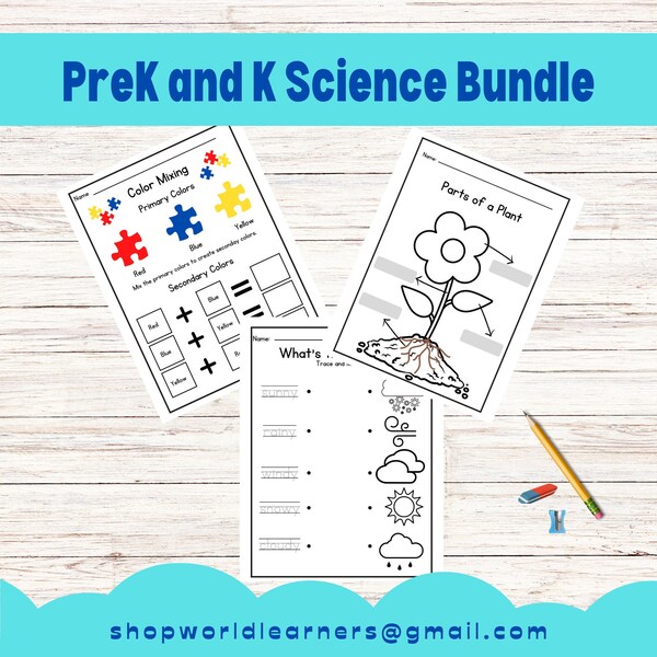 Pre K Worksheets - Etsy