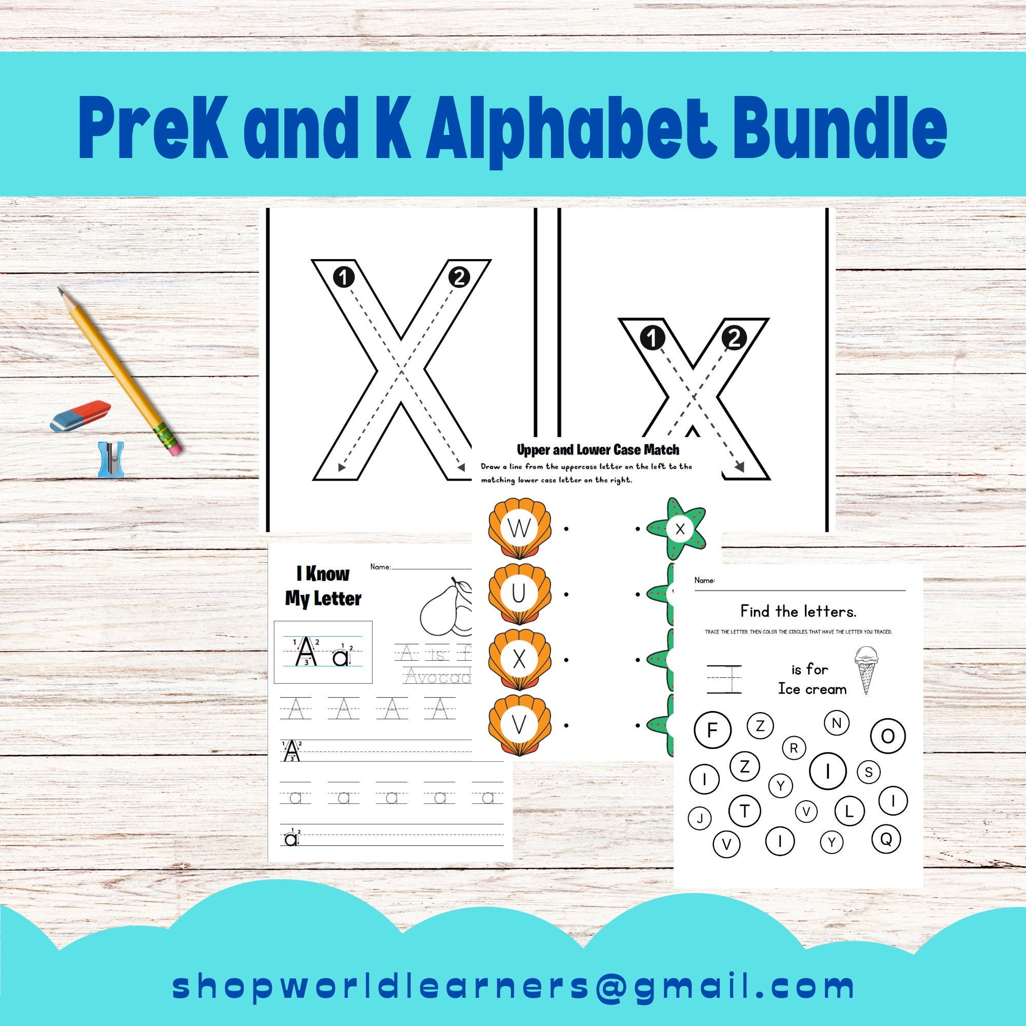 Alphabet Bundle Prek and Kindergarten Worksheets - Etsy