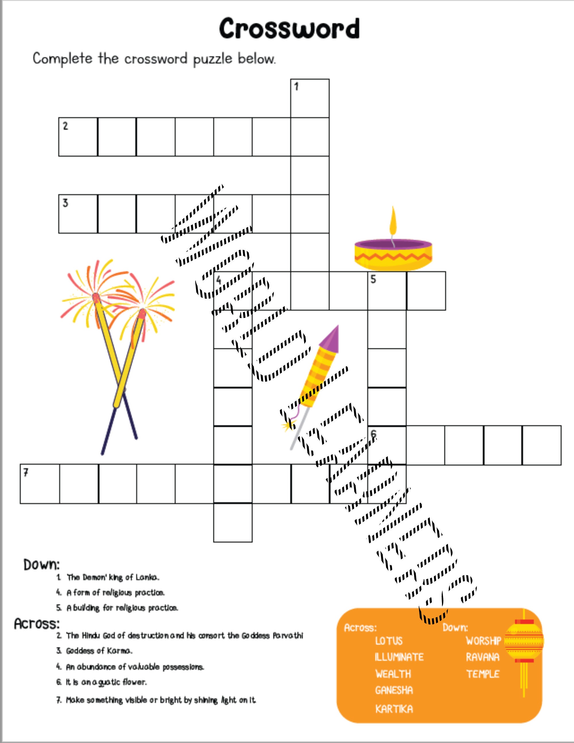 Diwali Grade 3 to Grade 5 ELA and Math Bundle - Etsy