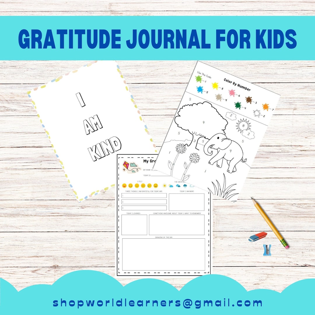 Kids Journal Affirmation and Coloring Pages - Etsy