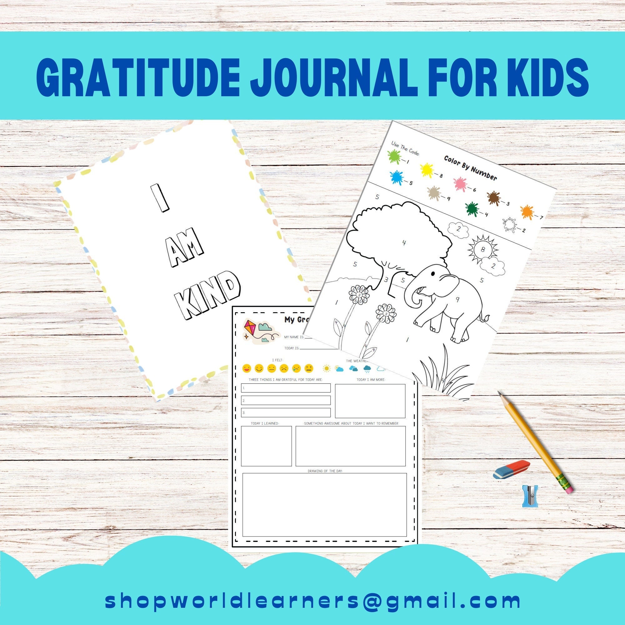 Kids Journal Affirmation and Coloring Pages - Etsy