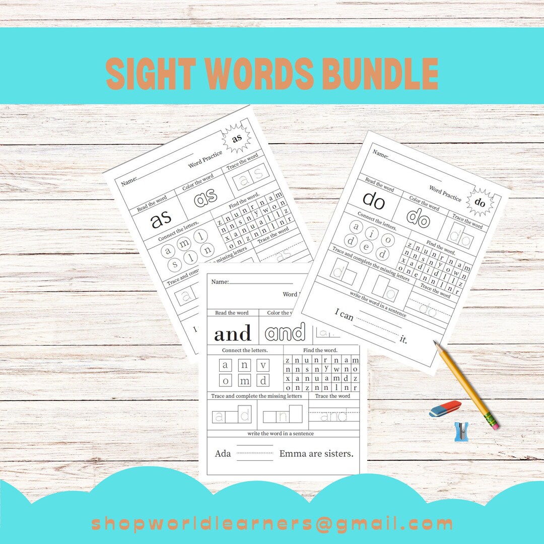 50 Printable Fry Sight Words Worksheets. Kindergarten-1st Grade ...