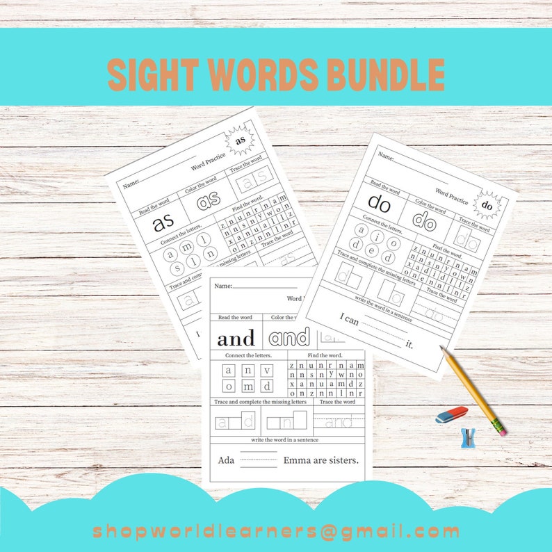 50 Printable Fry Sight Words Worksheets. Kindergarten-1st Grade ...