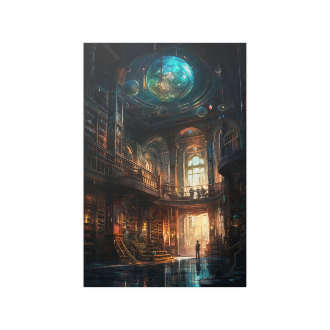 The Celestial Library - Poster | Cosmic Wall Art | Among the Stars ...