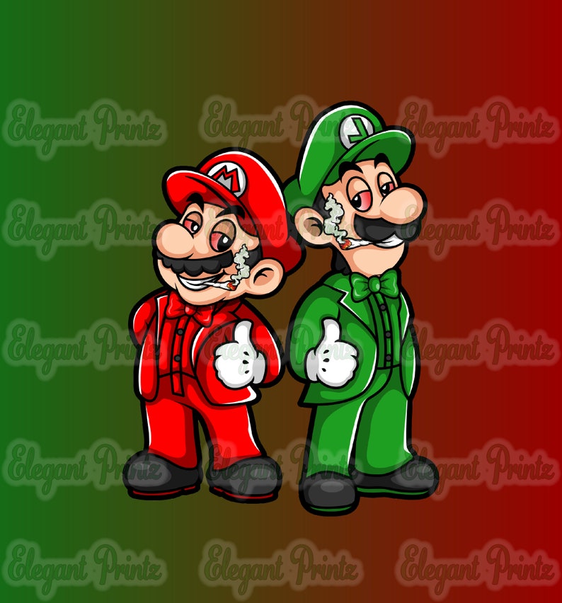 Digital Download Mario Weed PNG Mario Luigi Clipart - Etsy Australia