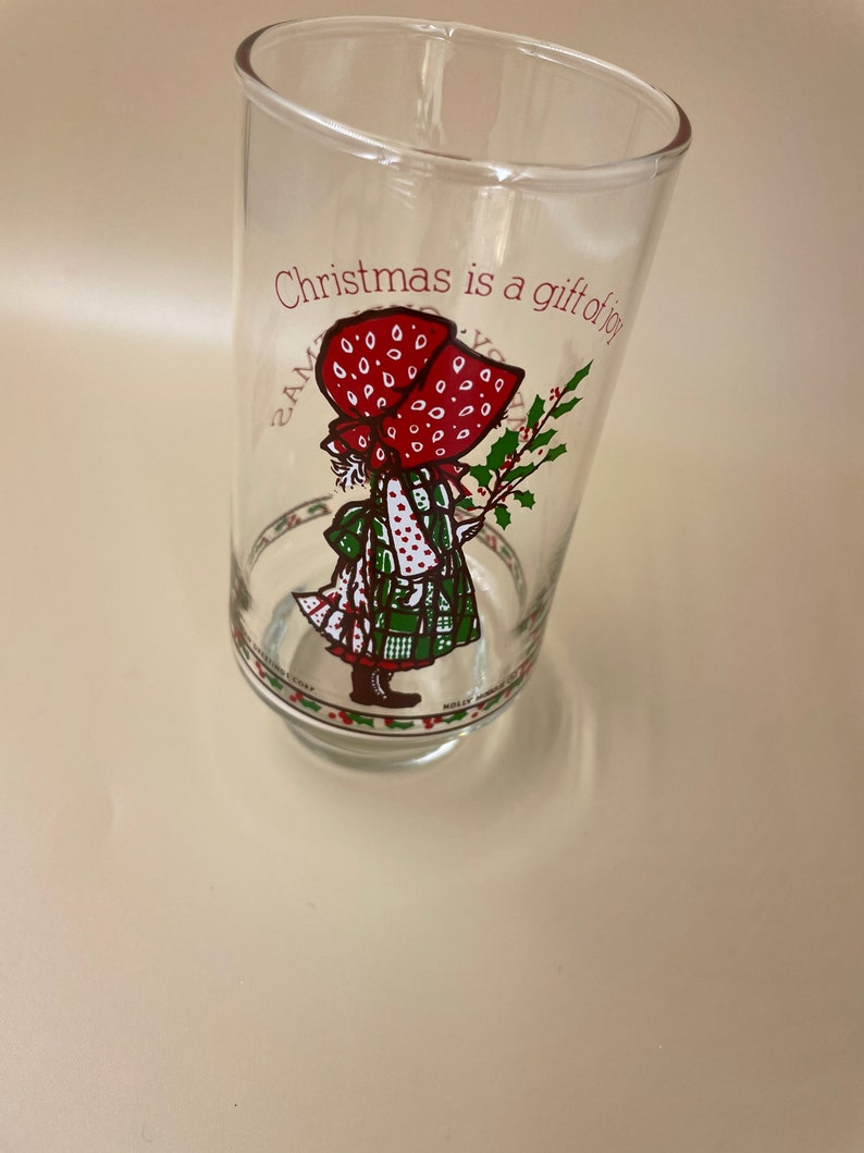 Set Of 6 Vintage Holly Hobbie Coca Cola Christmas Glasses Etsy