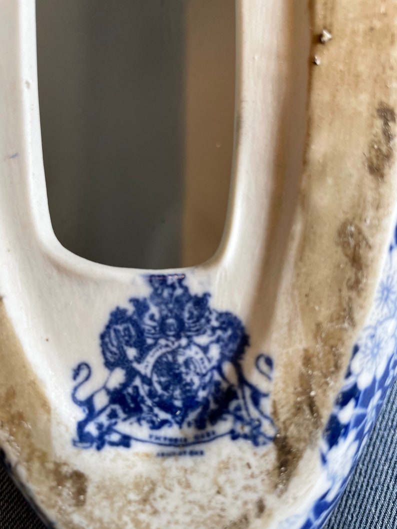 Vintage Victoria Ware Ironstone Blue Floral Calico Duck - Etsy