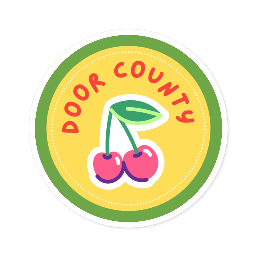 Door County Stickers: Round Vinyl Decals for Laptop, Scrapbook - Etsy