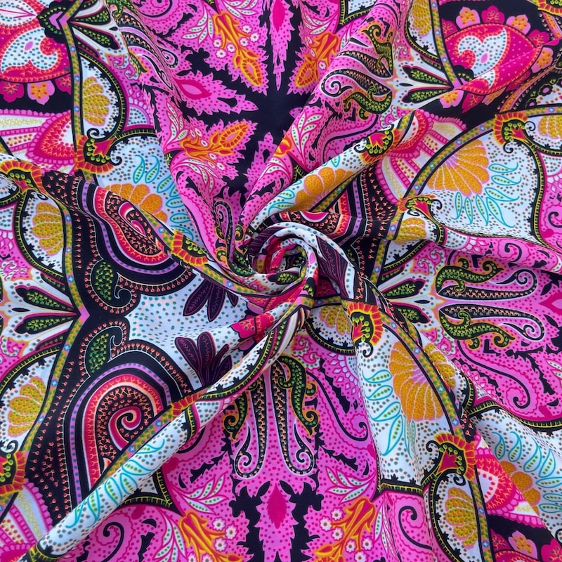 Orange Pink Fabric - Etsy