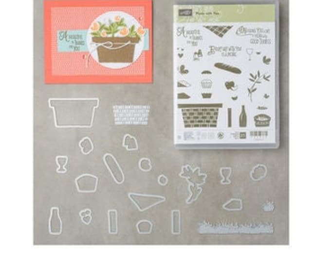 Stampin' up Picnic With Youstamp Set With Accompanying Picnic Basket Builder Framelits Bundle ...