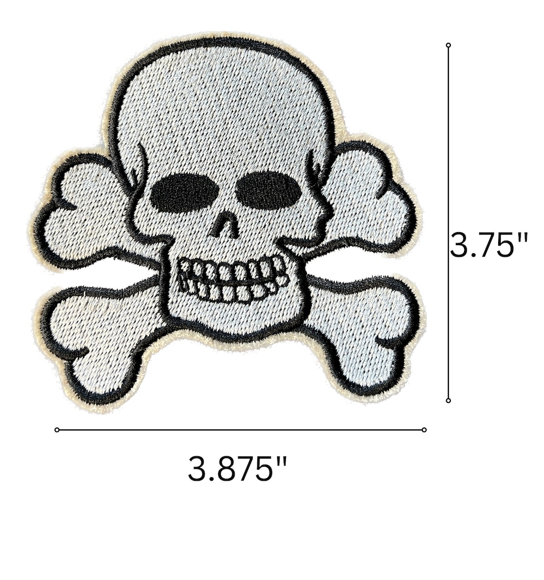 Skull & Crossbones Iron-on Patch Skull Patch Pirate Patch - Etsy