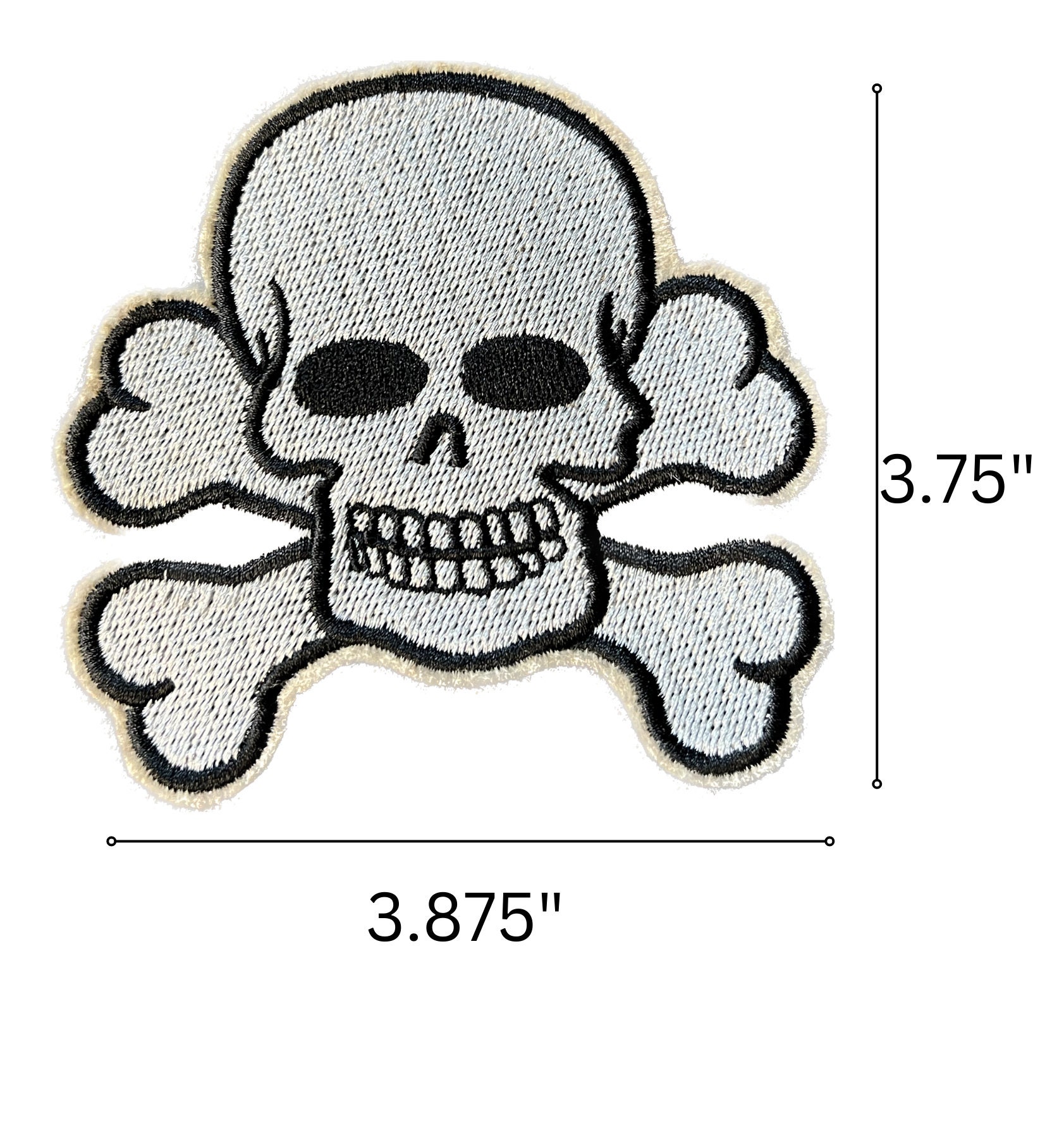 Skull & Crossbones Iron-on Patch Skull Patch Pirate Patch - Etsy