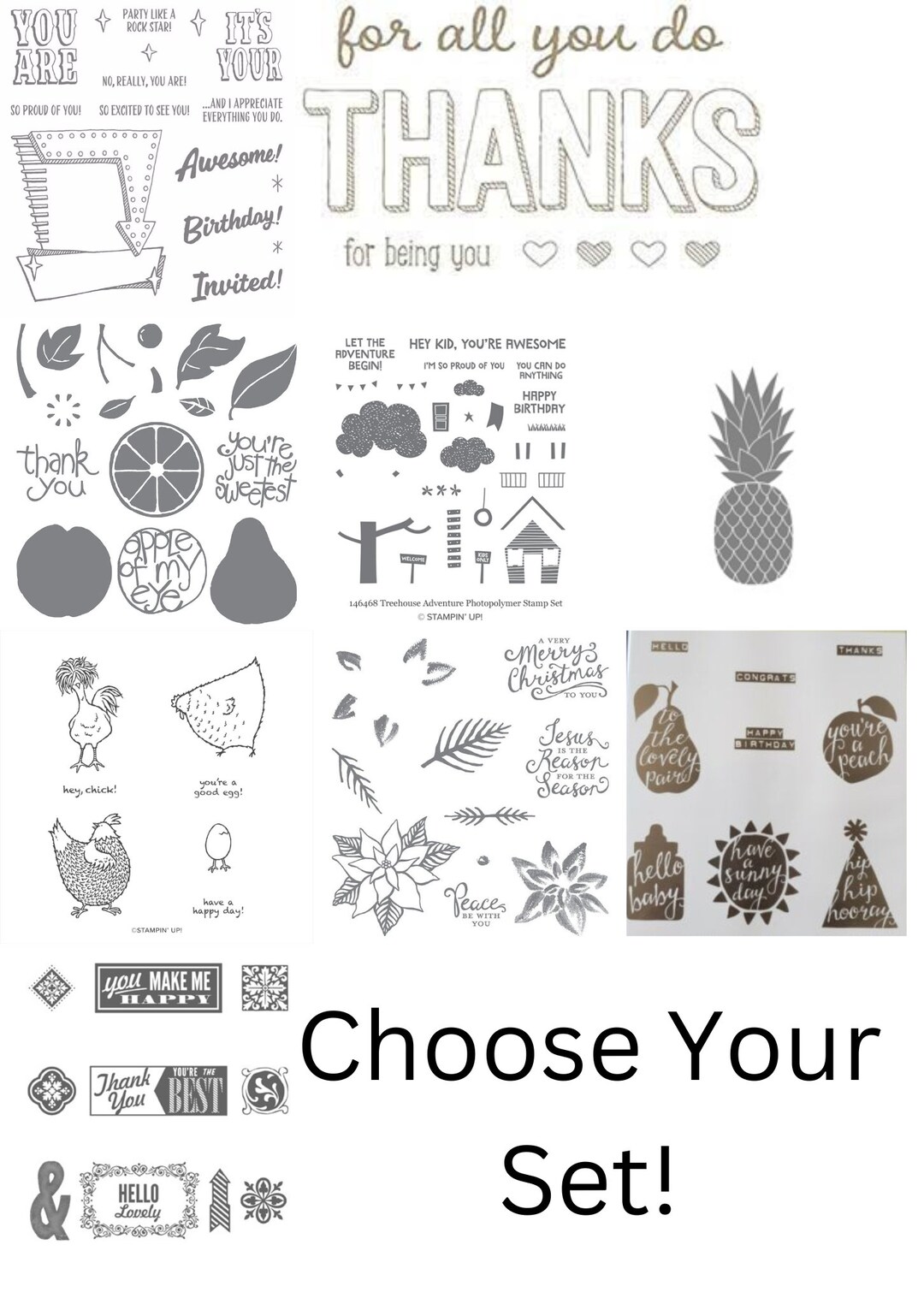 Stampin' up Stamp Sets Choose Your Set New Stamp Sets - Etsy
