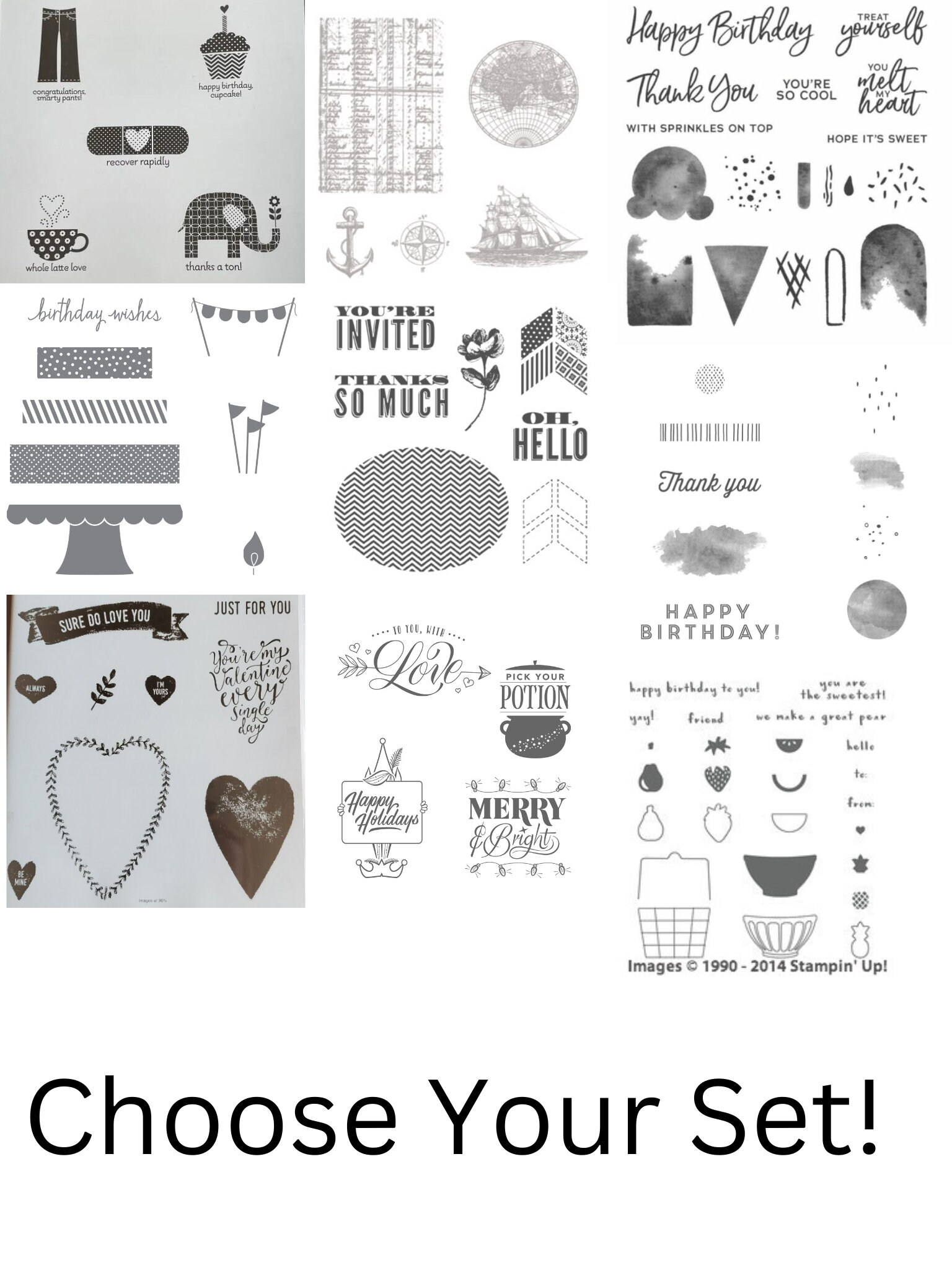Stampin' up Stamp Sets Choose Your Set , Lightly Used Stamp Sets ...