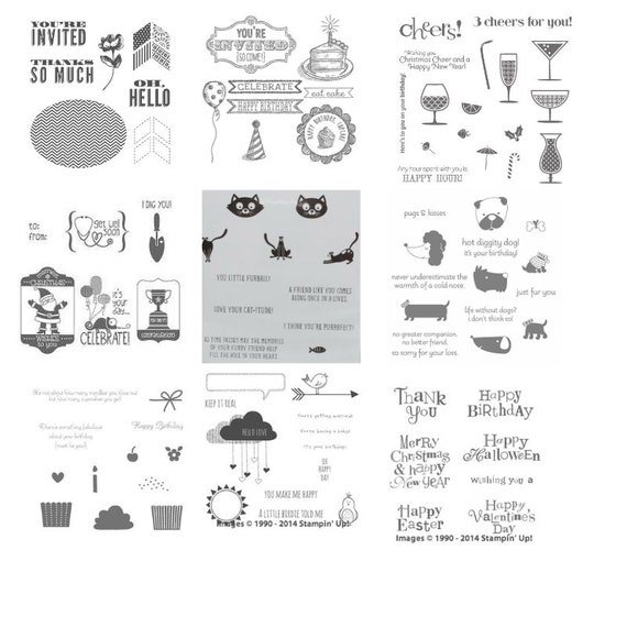 Stampin' up Stamp Sets Choose Your Set Lightly Used - Etsy