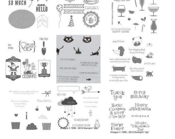 Stampin' up Stamp Sets - Choose Your Set! , Lightly Used Stamp Sets ...