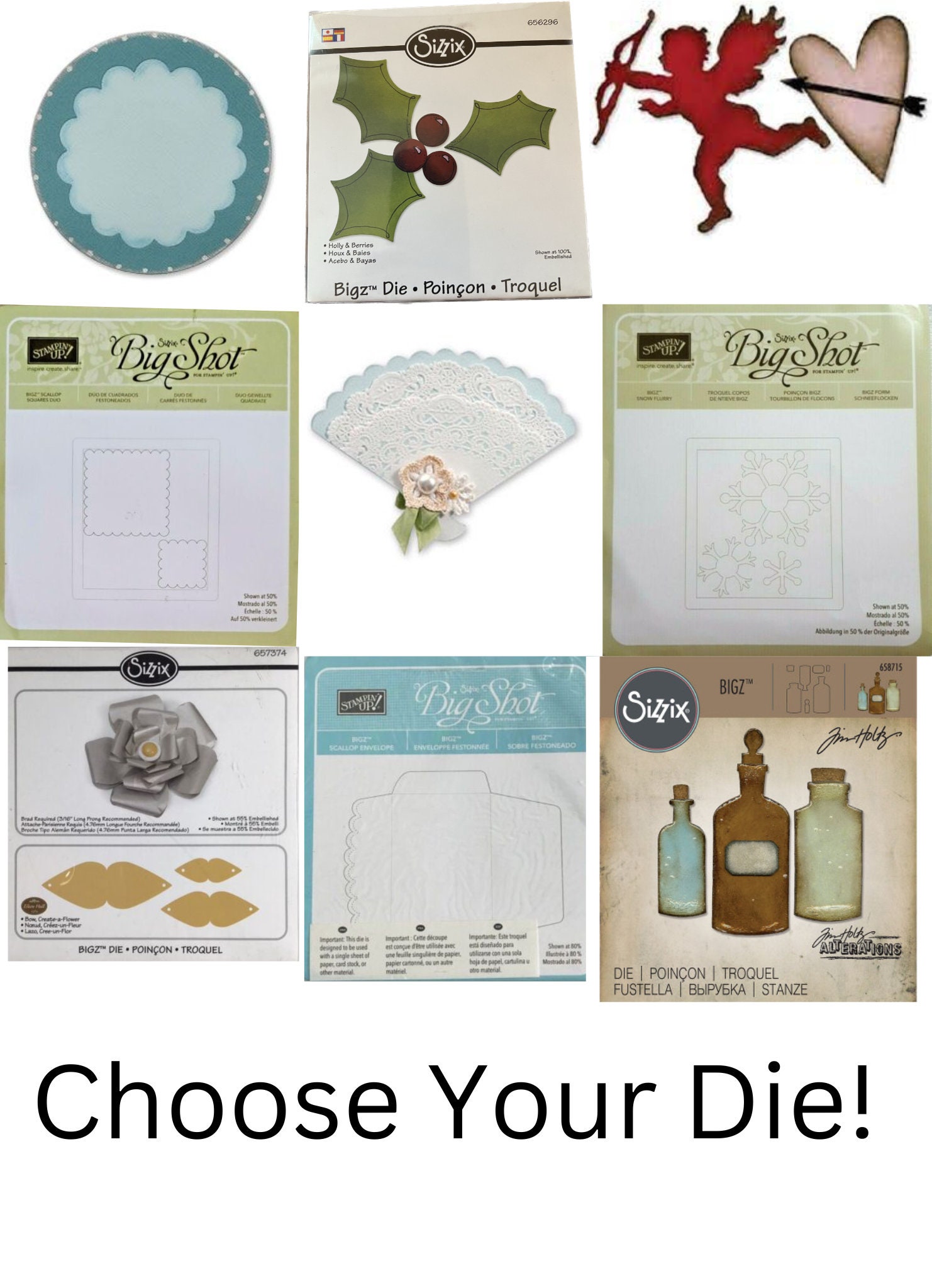 Sizzix Dies Choose Your Sizzix Die New in the Package - Etsy